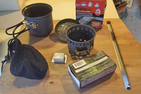 876 - Esbit Solid Fuel Stove and Cookset - Metro to Mountain Journal